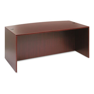 Valencia Bow Front Desk Shell, 71"X35 1/2" To 41 3/8"X29 1/2", Espresso ...