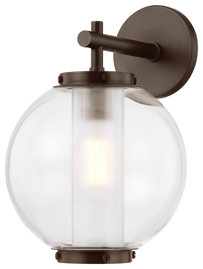 Troy Lighting Marco Exterior Wall Sconce Bronze, 9.5"Lx9.5"Wx14"H ...