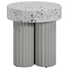 Clover Faux Terrazzo Indoor / Outdoor Round Side Table - Transitional - Outdoor Side Tables - by ...
