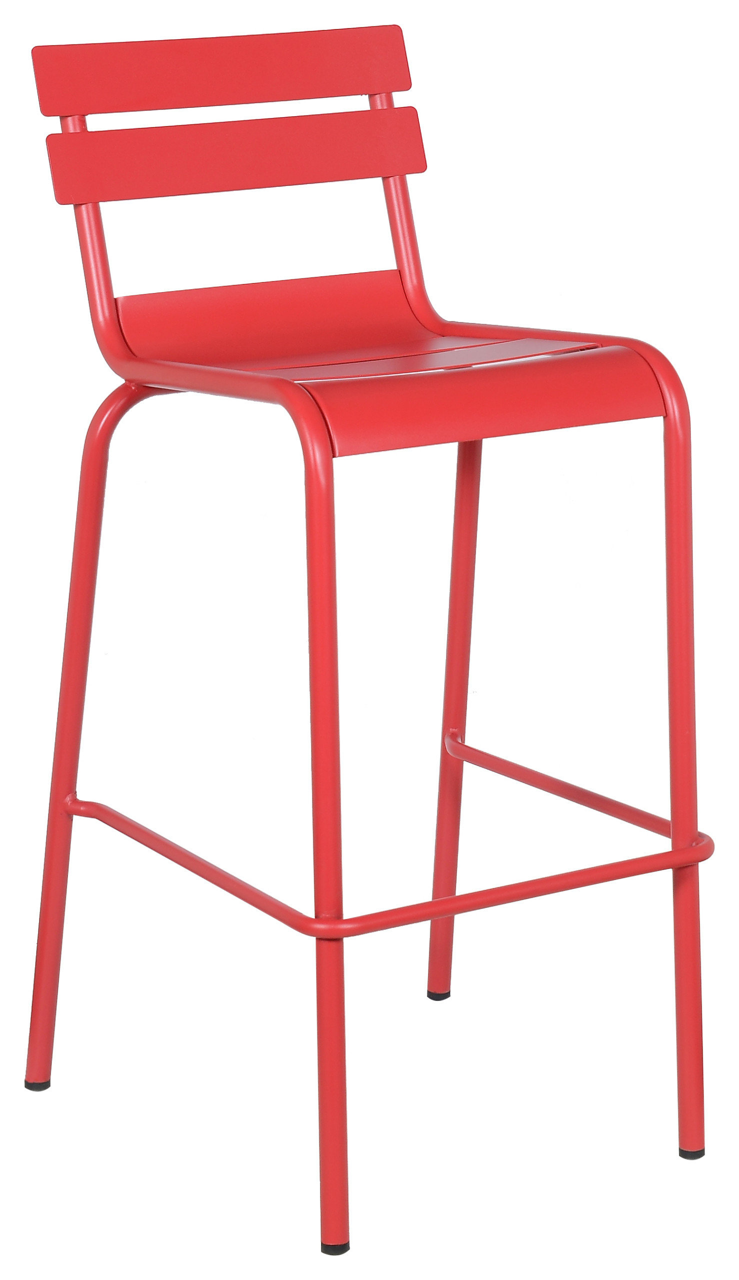 Dana Stackable Outdoor Patio Barstool, Frosted Red, Set of 4 ...