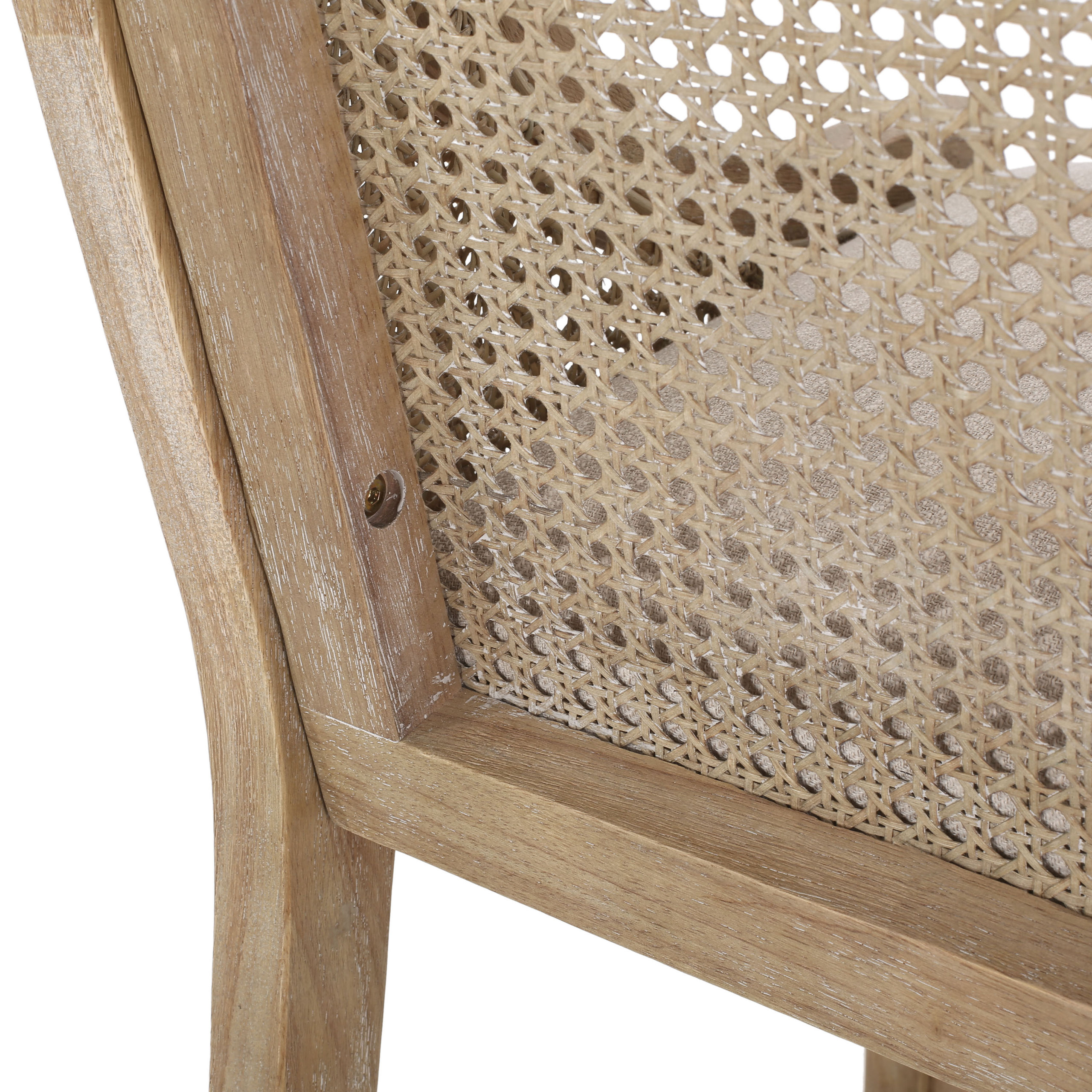 Oneida Rustic Fabric Upholstered Wood and Cane 30 inch Barstools, Set ...