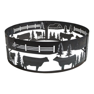 Cows On The Farm Fire Ring, 30", 48 - Farmhouse - Fire Pits - by P&D ...