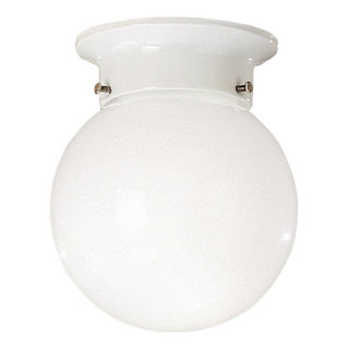 Ceiling Space 1-Light Flush Mount, White, 12 Units - Contemporary ...