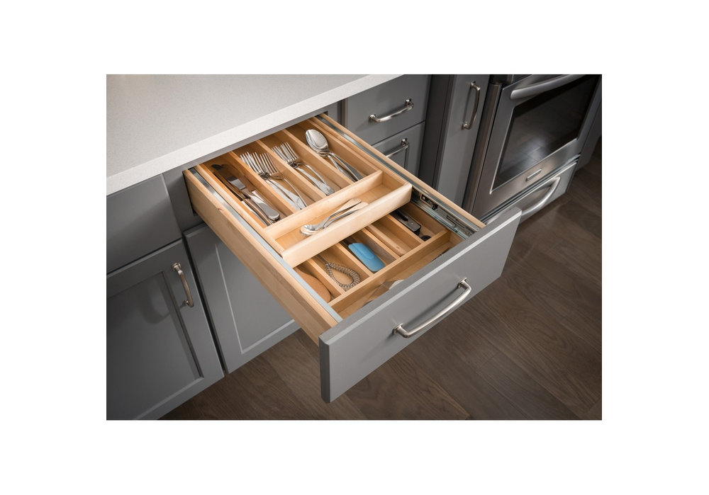 Double Cutlery Drawer, 18" - Transitional - Kitchen Drawer Organizers ...