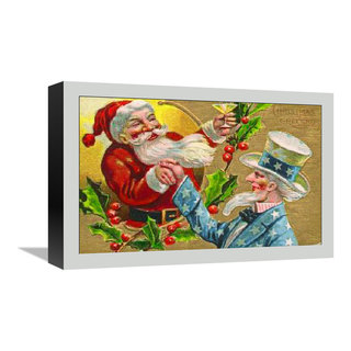 "Santa with Uncle Sam Litho" Canvas Giclee by Hollywood Photo Archive ...