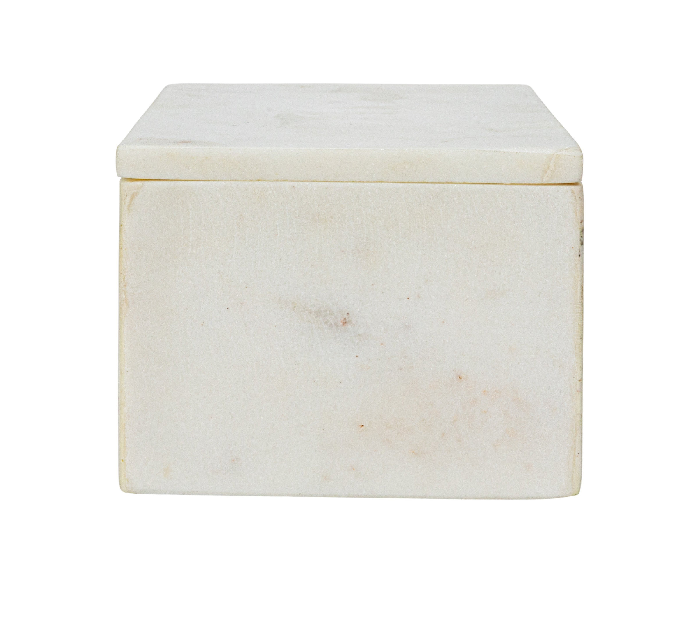 Marble Box Storage Container With Lid, White - Contemporary - Jewelry ...