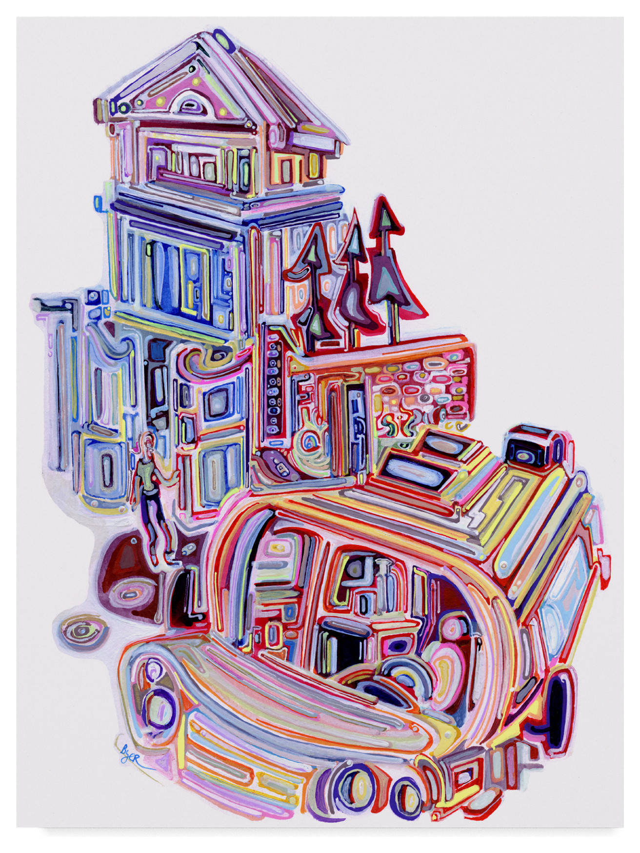 "Rv" by Josh Byer, Canvas Art, 47"x35" - Contemporary - Prints And ...