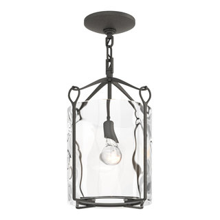 Bow Semi-Flush, Natural Iron, Water Glass - by Hubbardton Forge | Houzz