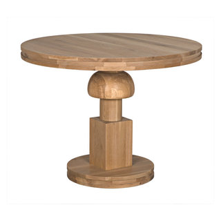 Baron Table, White Oak - Transitional - Dining Tables - by Noir | Houzz