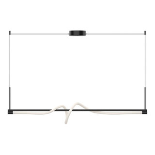 Kuzco Lighting Cursive 54" LED Linear Light, Black - Modern - Kitchen ...