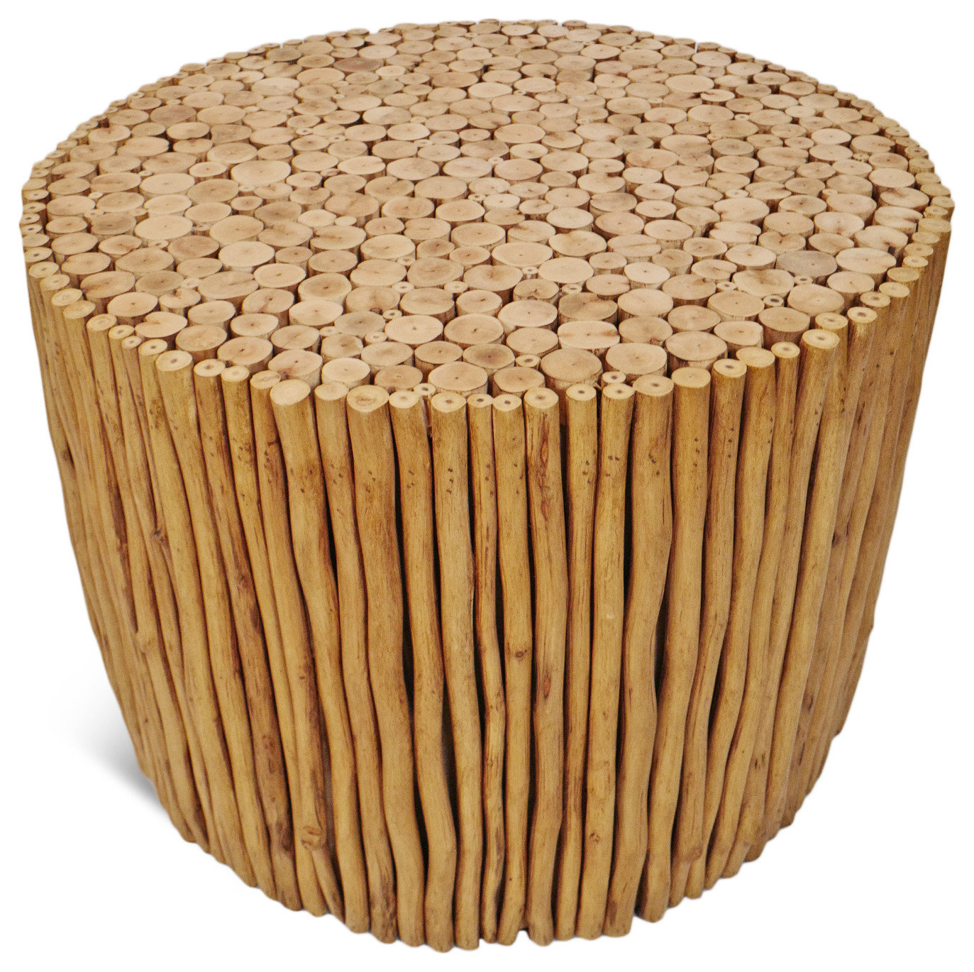 Round Natural Wood Twig Table - Rustic - Coffee Tables - by Design Mix Furniture | Houzz