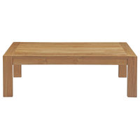 Lounge Coffee Table, Rectangular, Brown Natural, Wood, Modern, Outdoor ...