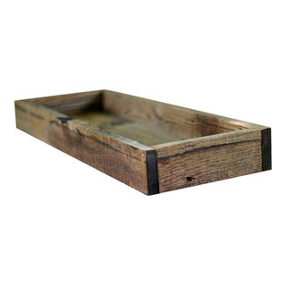24"L Rustic Mini Planters Box, 5" - Rustic - Outdoor Pots And Planters ...