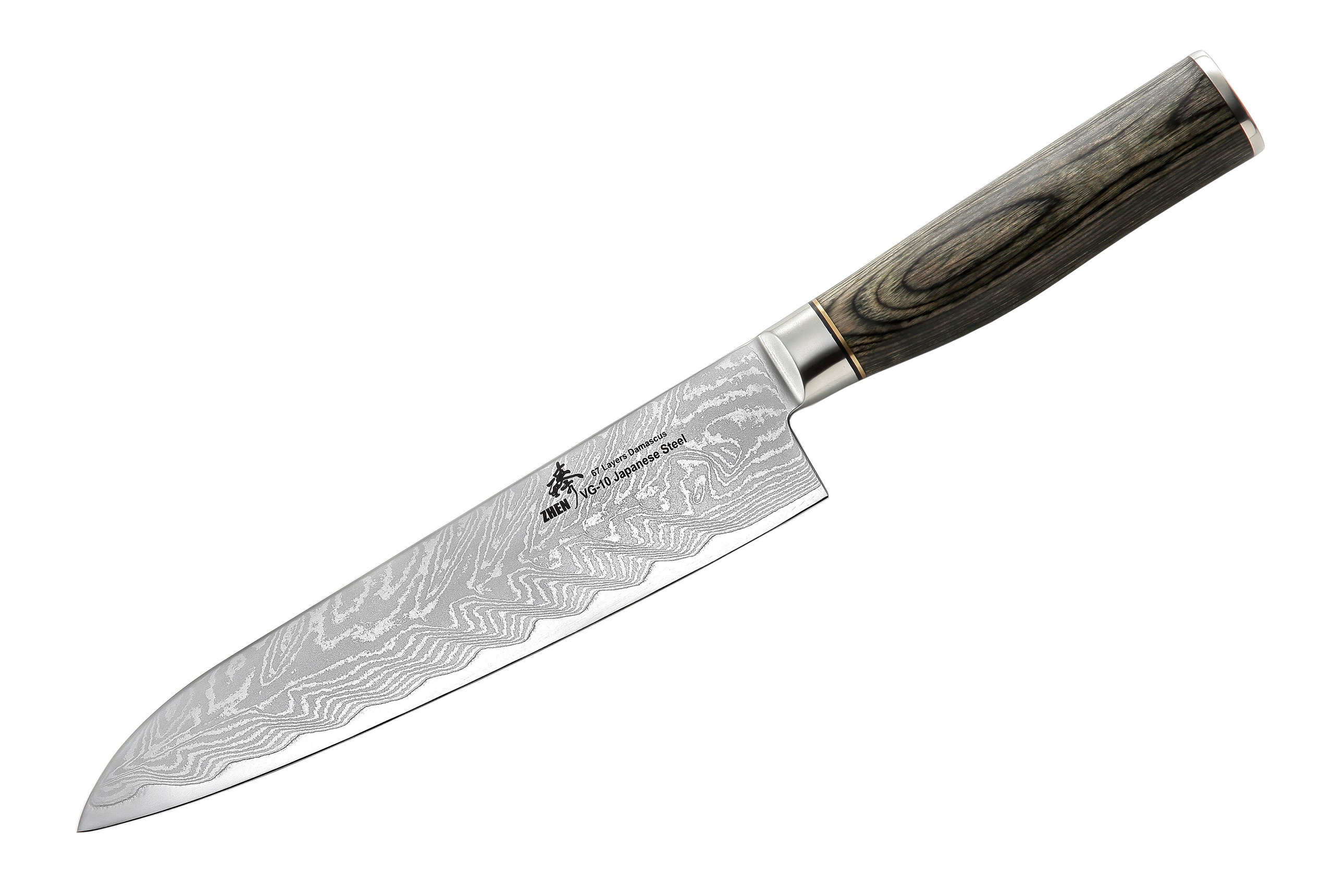 ZHEN Thunder-V Series 67 Layers Japanese VG-10 Damascus Steel Gyuto ...