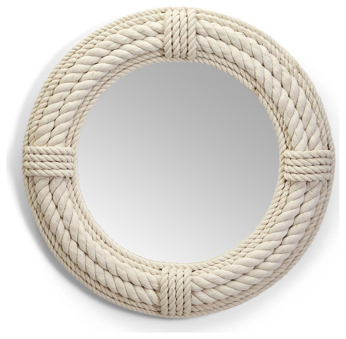 Two's Company 53329 Coastal Reflections Round Rope Hand-Crafted Wall ...