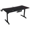 Coaster Tarnov Rectangular Metal Gaming Desk with USB Ports in Black ...