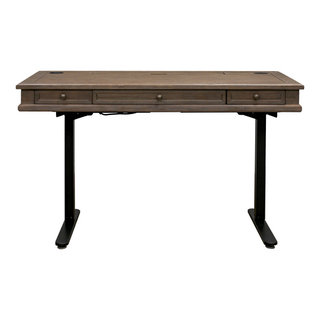 Carson Wood Electronic Sit/Stand Desk - Transitional - Desks And ...