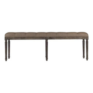 Traditional Louis Tufted Bench, Copper - French Country - Upholstered ...