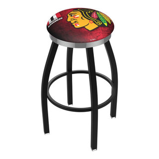 Holland L8B2C 03 Chicago Blackhawks 30" Bar Stool - Black/Chrome ...