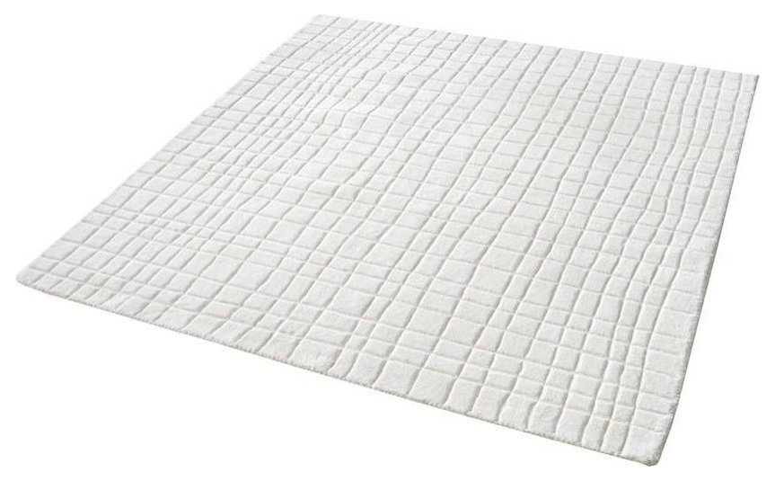 Blockhill Handwoven Wool Rug, Cream, 16x16 - Contemporary - Area Rugs ...