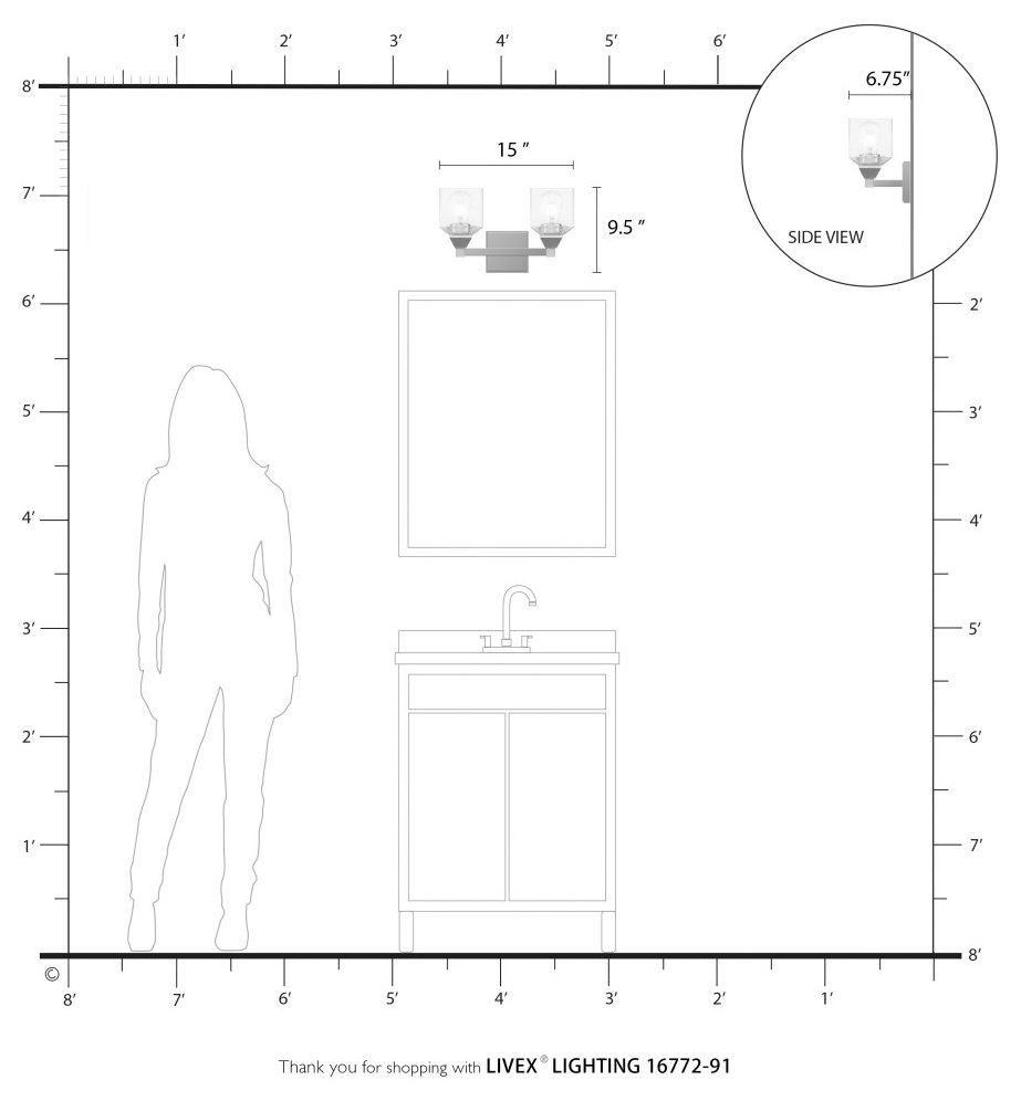 Aragon 2 Light Brushed Nickel Vanity Sconce - Transitional - Bathroom ...