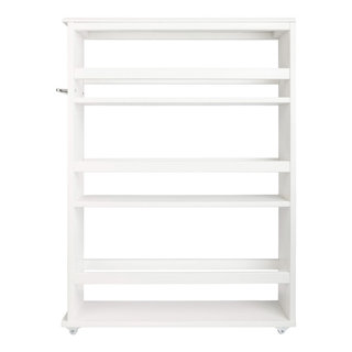 Slim Rolling Storage Cart -4 Tier Utility Cart With Handle and Wheels ...