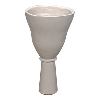Vase, White Fiber Cement - Transitional - Vases - by Noir | Houzz