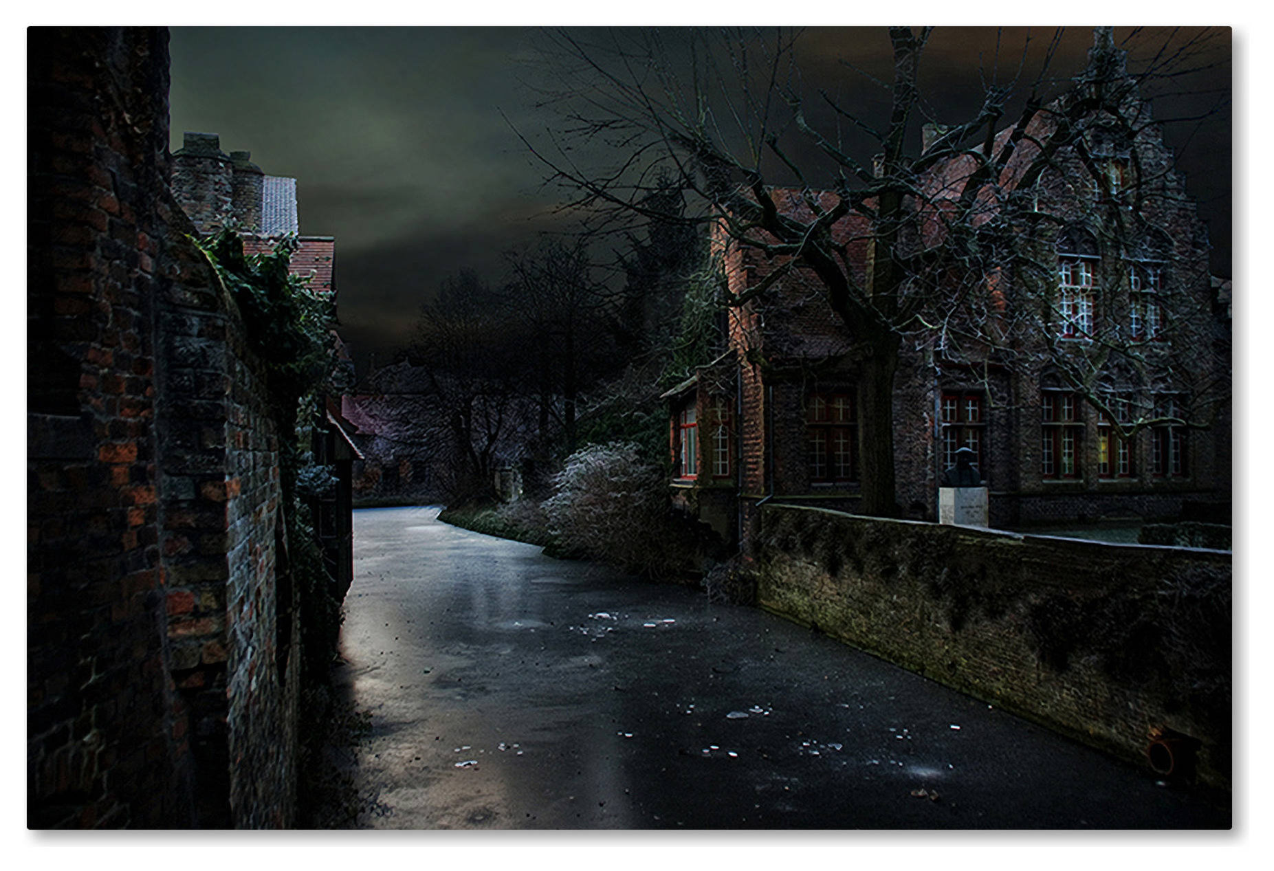 Piet Flour 'The Icy Corner' Canvas Art, 19"x12" - Contemporary - Prints ...