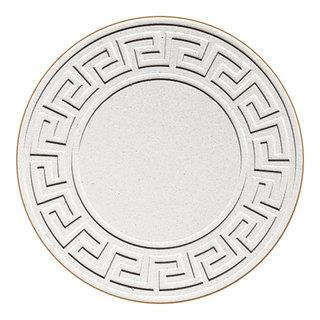 Greek Key Etched Stone Coasters, Set of 8, 4.5x1.38x1.38 ...