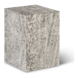 Origins Pedestal, Mitered Chamcha Wood, Small - Contemporary ...