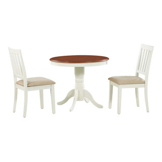 3-Piece Brookline Dinette Dining Room Table Set, Microfiber ...