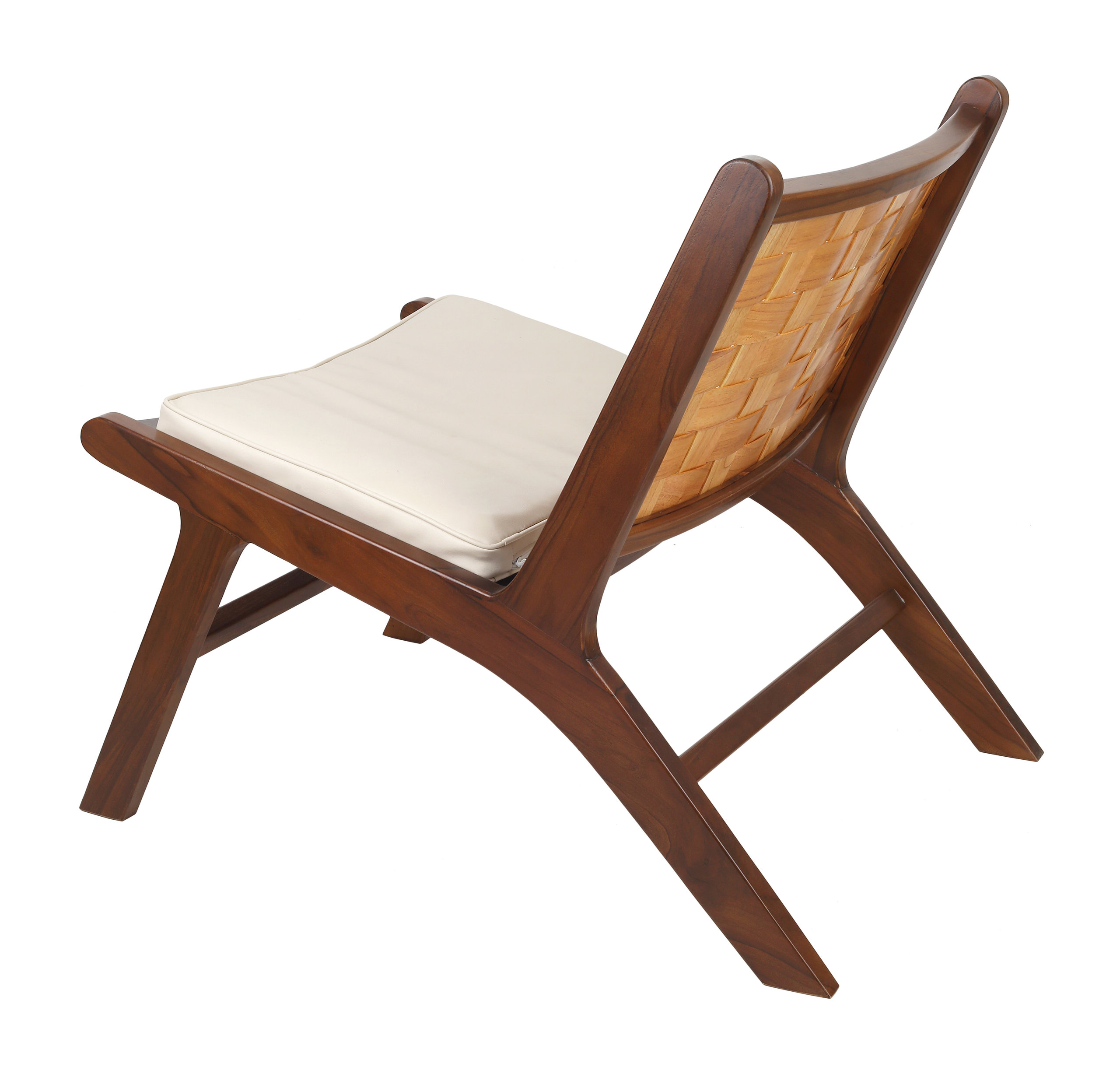 Loria Teak Accent Chair With Cushion - Midcentury - Armchairs And ...