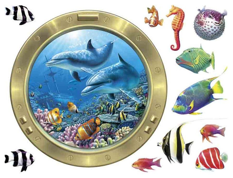 Shipwreck 12-Piece Mural IdeaStix Peel and Stick - Modern - Wall Decals ...