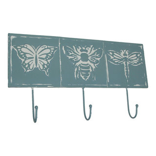 Blue Metal Vintage Bug Wall Hook Decorative Hanging Coat Towel Rack ...