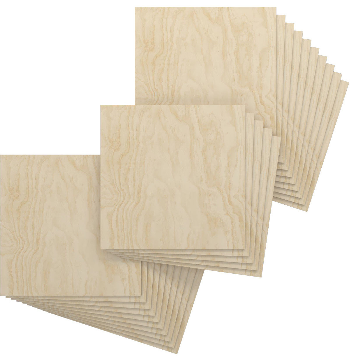 7 3/4"W x 7 3/4"H x 1/4"T Wood Hobby Board, Alder, 23.75"Wx23.75"Hx.375 ...