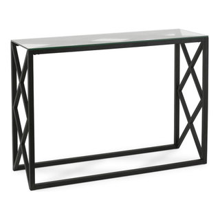 Dixon 42'' Wide Rectangular Console Table in Blackened Bronze ...