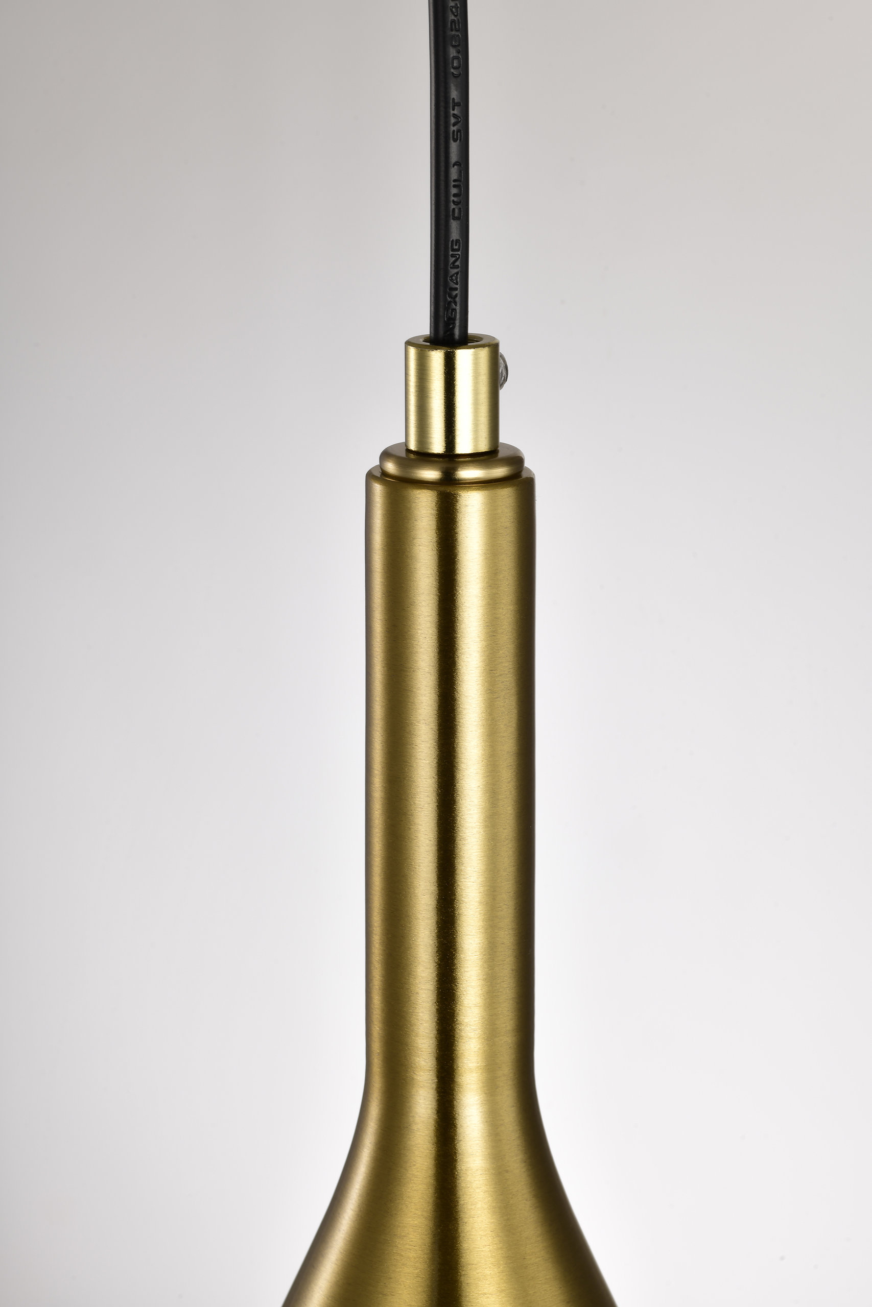 Carson 1-Light Gold Metal Cone Hanging Kitchen Pendant Light - Modern ...