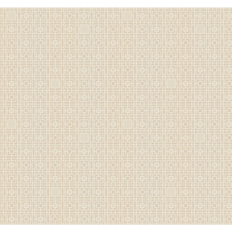 Beige Deco Screen Wallpaper - Contemporary - Wallpaper - by York ...