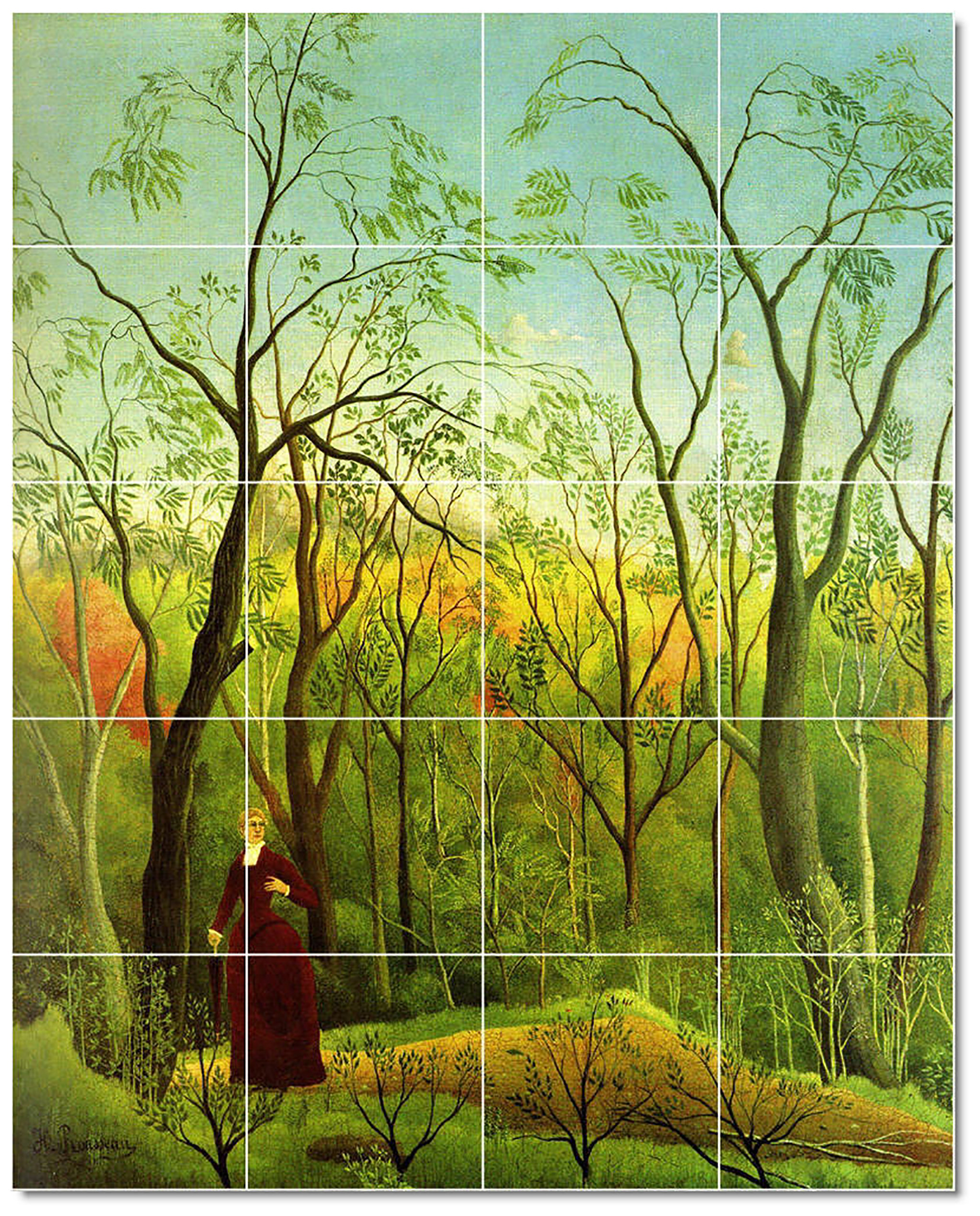 Jean-Jacques Rousseau Poster Art Painting Ceramic Tile Mural #64, 17 ...