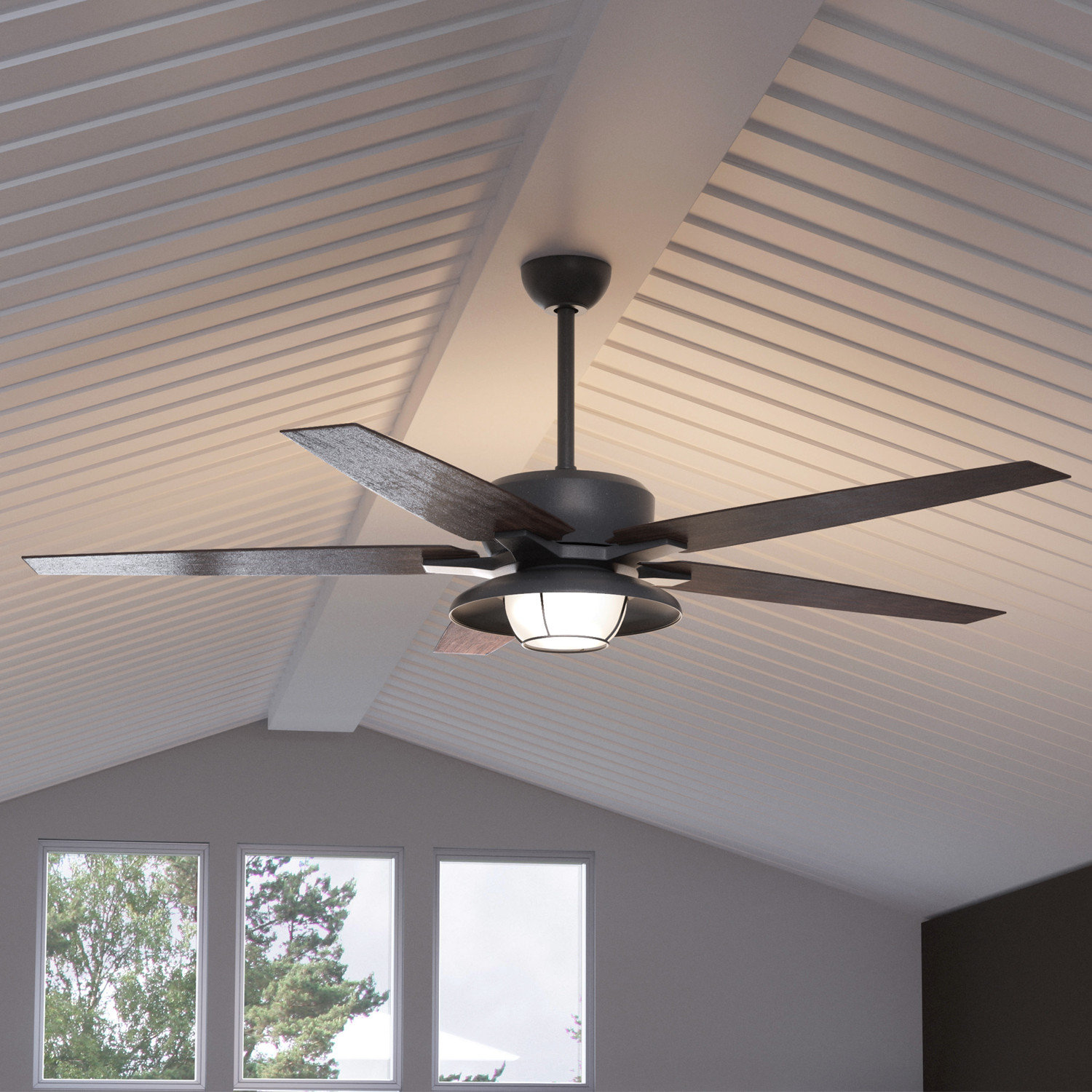 Luxury Traditional Ceiling Fan, Black Iron, UHP9170, Santa Monica ...
