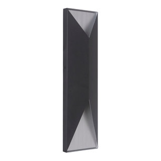 Craftmade Peak Large LED Pocket Sconce, Textured Black, Brushed ...