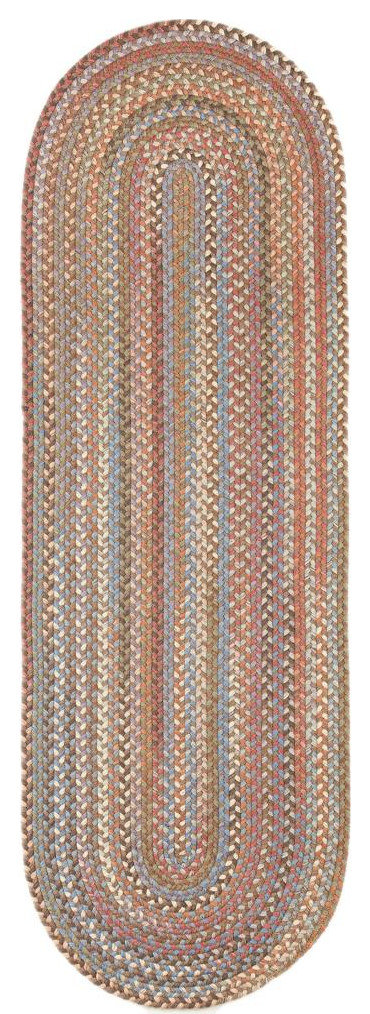 Cherry Hill Premium Braided Wool Rug, 2'x8' Oval - Contemporary - Area ...