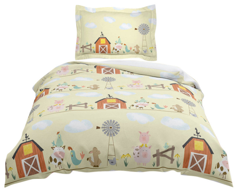Farm Yard Gathering Comforter, Queen - Farmhouse - Kids Comforters - by ...