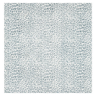 5'x8' Gray Leopard Print Shag Handmade Non Skid Area Rug - Contemporary ...