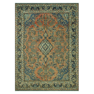 Semi-Antique Villads Rust/Ivory Rug, 6'9x9'3, 6'9x9'3 - Traditional ...