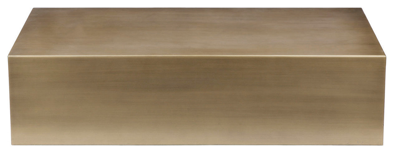 42" Brushed Gold Nova Rectangular Coffee Table - Contemporary - Coffee Tables - by Advanced ...