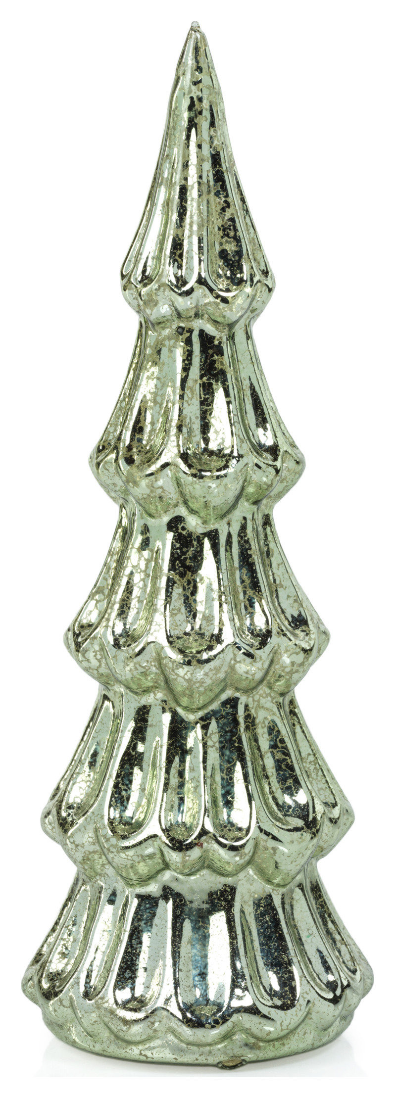 Marron Vintage Light Green LED Glass Tabletop Trees, Set of 2, 12 ...