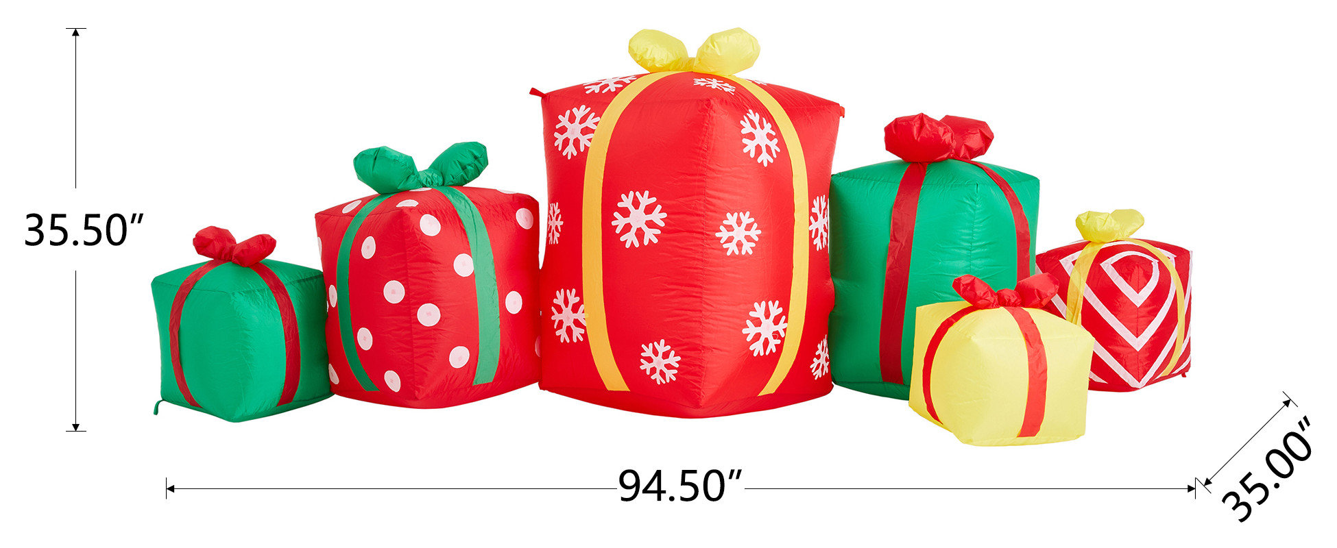 8FT Lighted Inflatable Gift Boxes Decor - Traditional - Outdoor Holiday ...