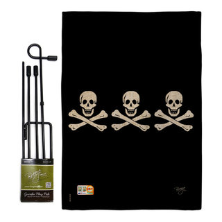 Christopher Condent's Coastal Pirate Garden Flag Set, 13" X 18.5" X 0.1 ...