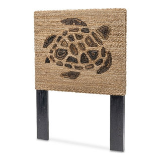 Sea Wind Florida Island Breeze Turtle Weave Wood Twin Headboard in ...